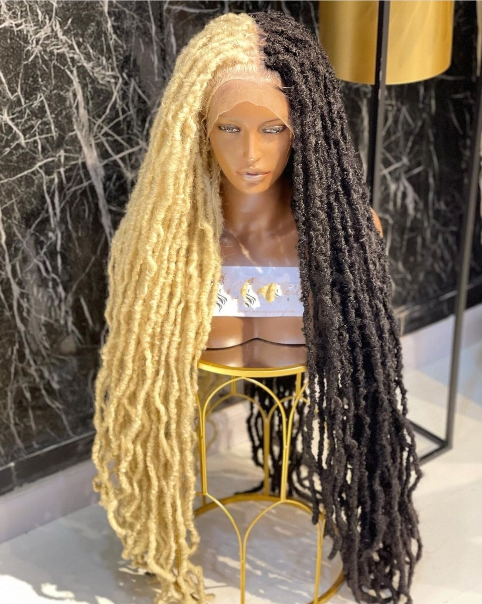 Full Lace Faux Locs Wig Full Lace Wig Lace Front Wig Faux Etsy