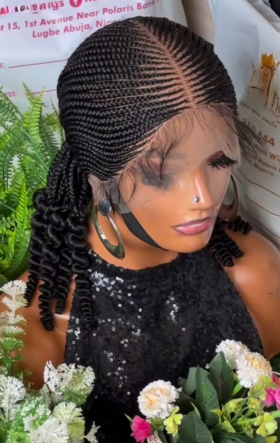 Full Lace Cornrow Wig Full Lace Wig Cornrow Wig Faux Locks Etsy