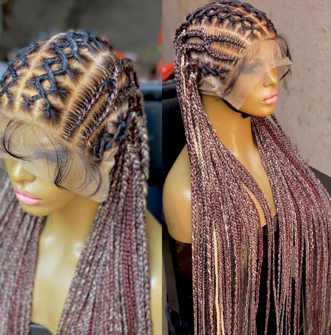 Full Lace Cornrow Wig Full Lace Wig Cornrow Wig Faux Locks - Etsy