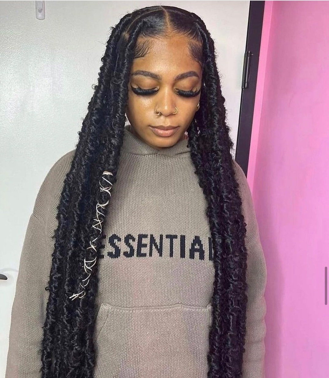 30 Inches Jumbo Butterfly Locs Wig Full Lace Wig Lace Front Etsy