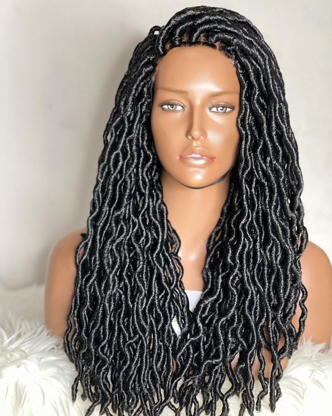 Faux Locs Wig Full Lace Wig Lace Front Wig Faux Locks Etsy