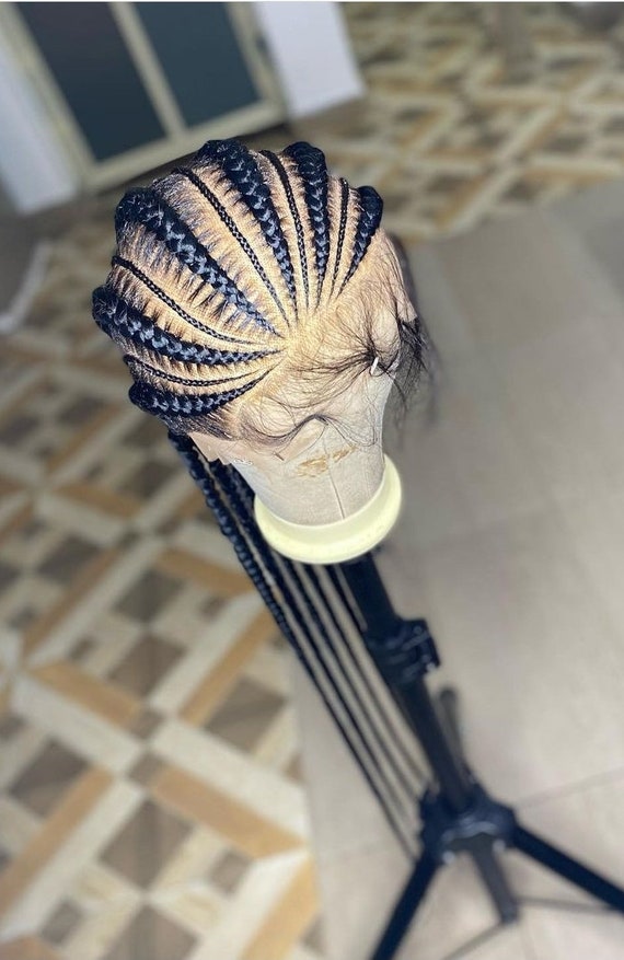 Full Lace Cornrow Wig Full Lace Wig Cornrow Wig Faux Locks Etsy