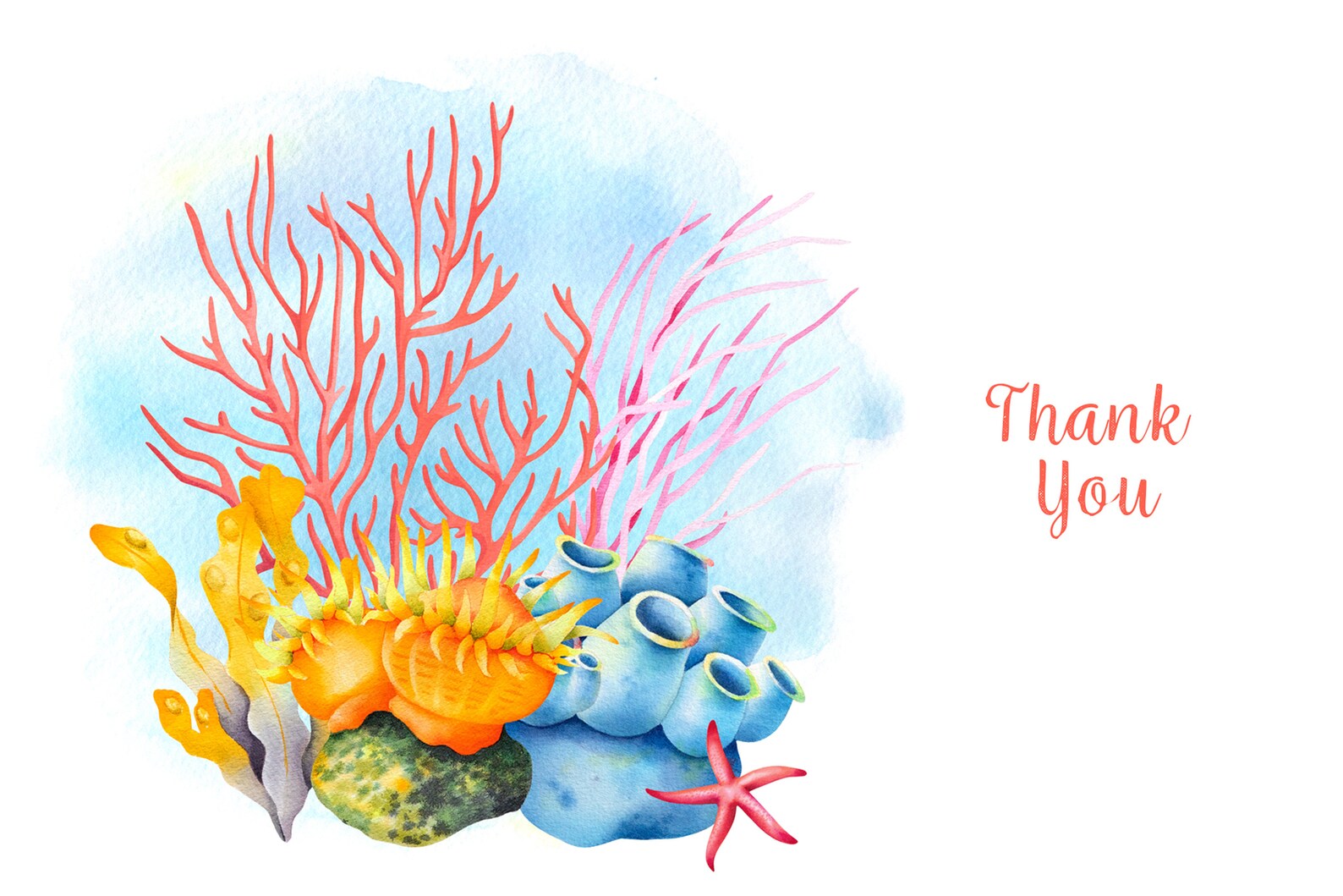 Watercolor Ocean Clipart. Coral Reef Clipart. Tropical Fish Png. Under ...