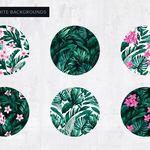 Tropical Leaves Digital Paper. Exotic Plants Seamless Pattern. Tropical ...