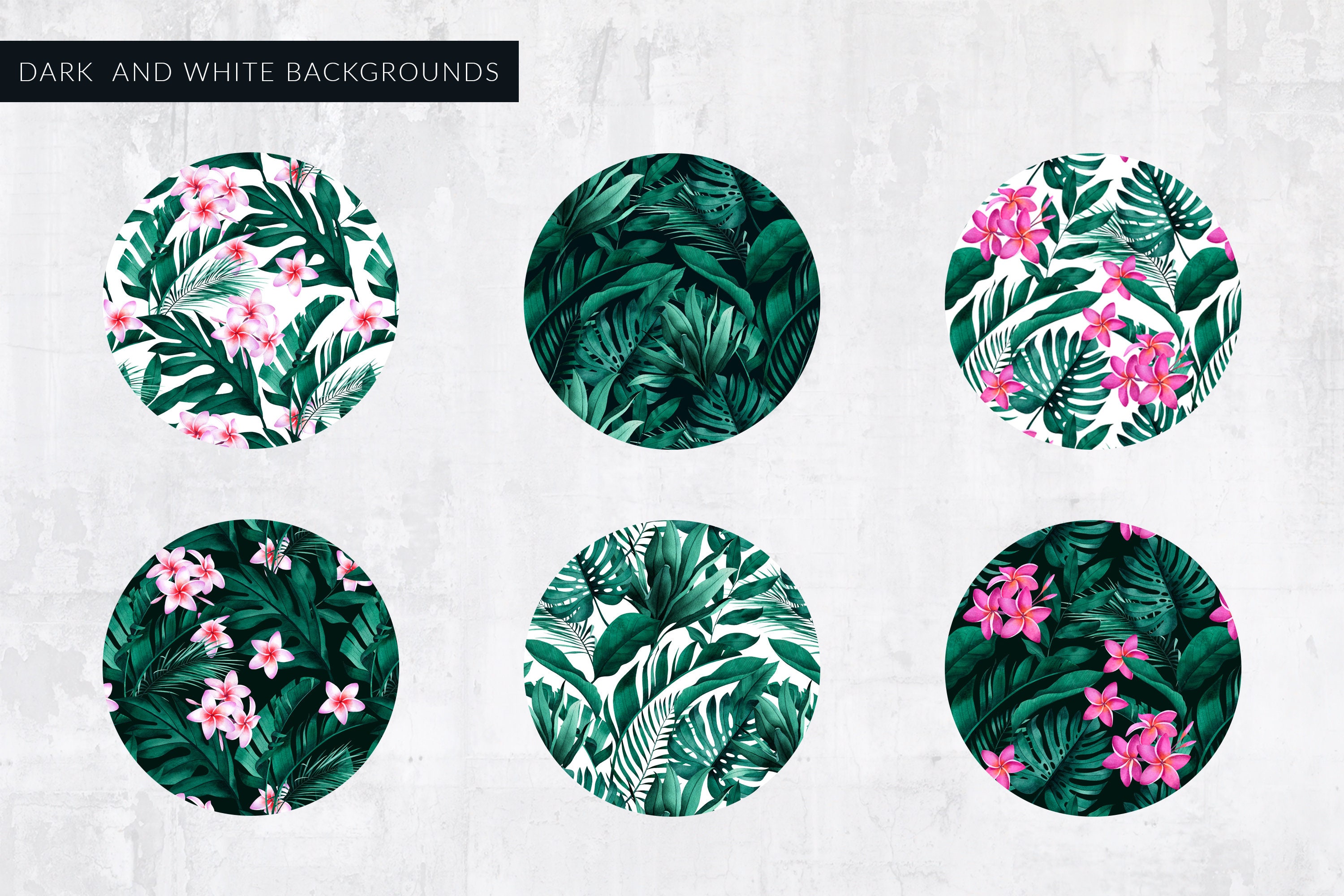 Tropical Leaves Digital Paper. Exotic Plants Seamless Pattern. Tropical ...