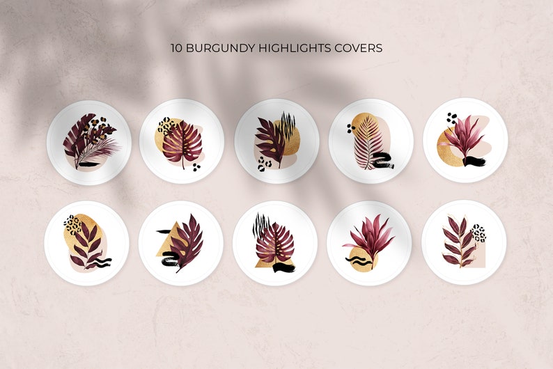 Modern Instagram Highlight Covers. Tropical Social Media - Etsy