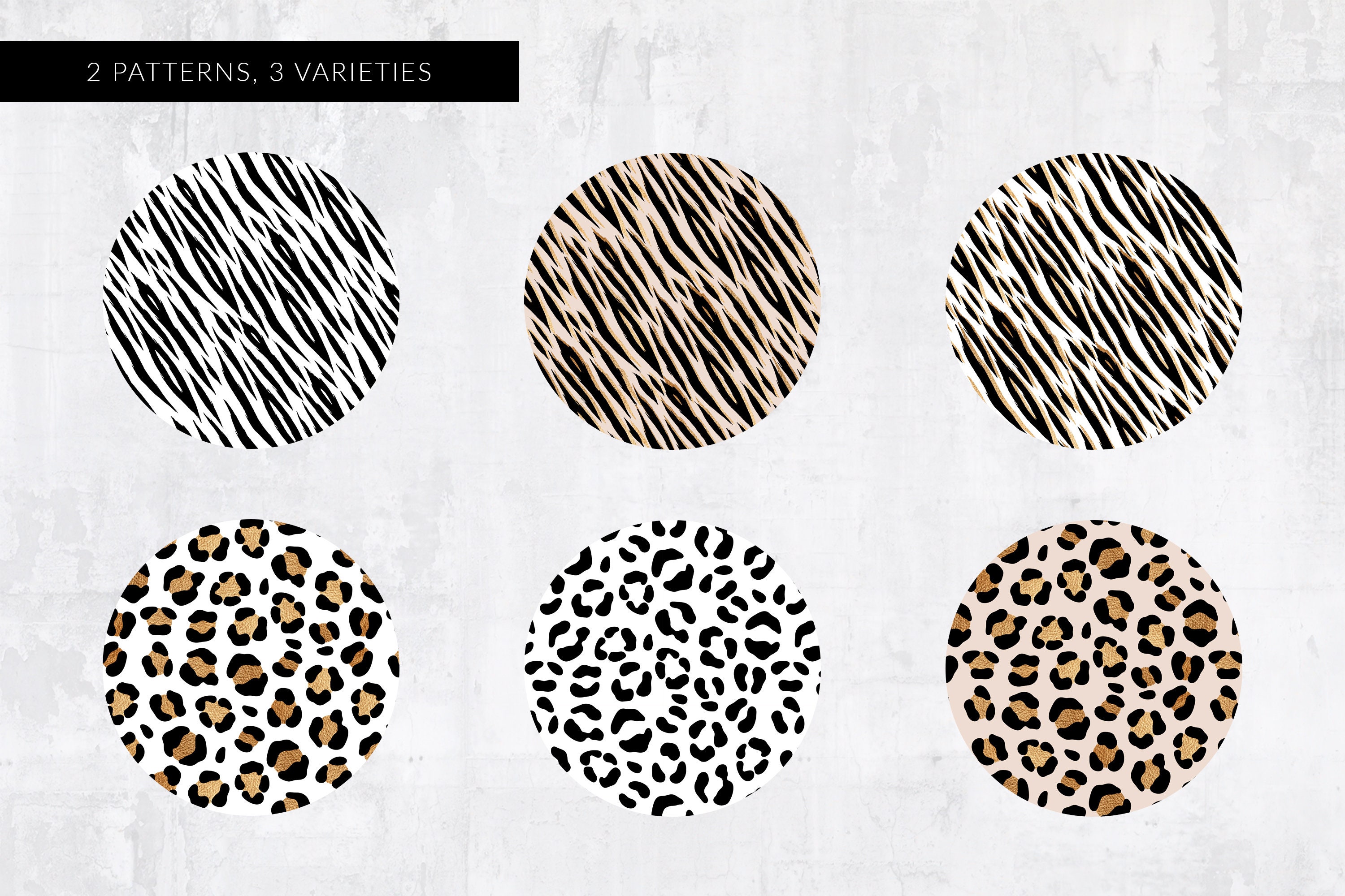 Leopard and Zebra Digital Paper. Animal Print JPG. Leopard - Etsy