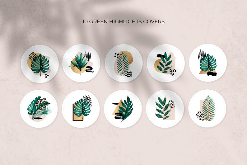 Modern Instagram Highlight Covers. Tropical Social Media - Etsy