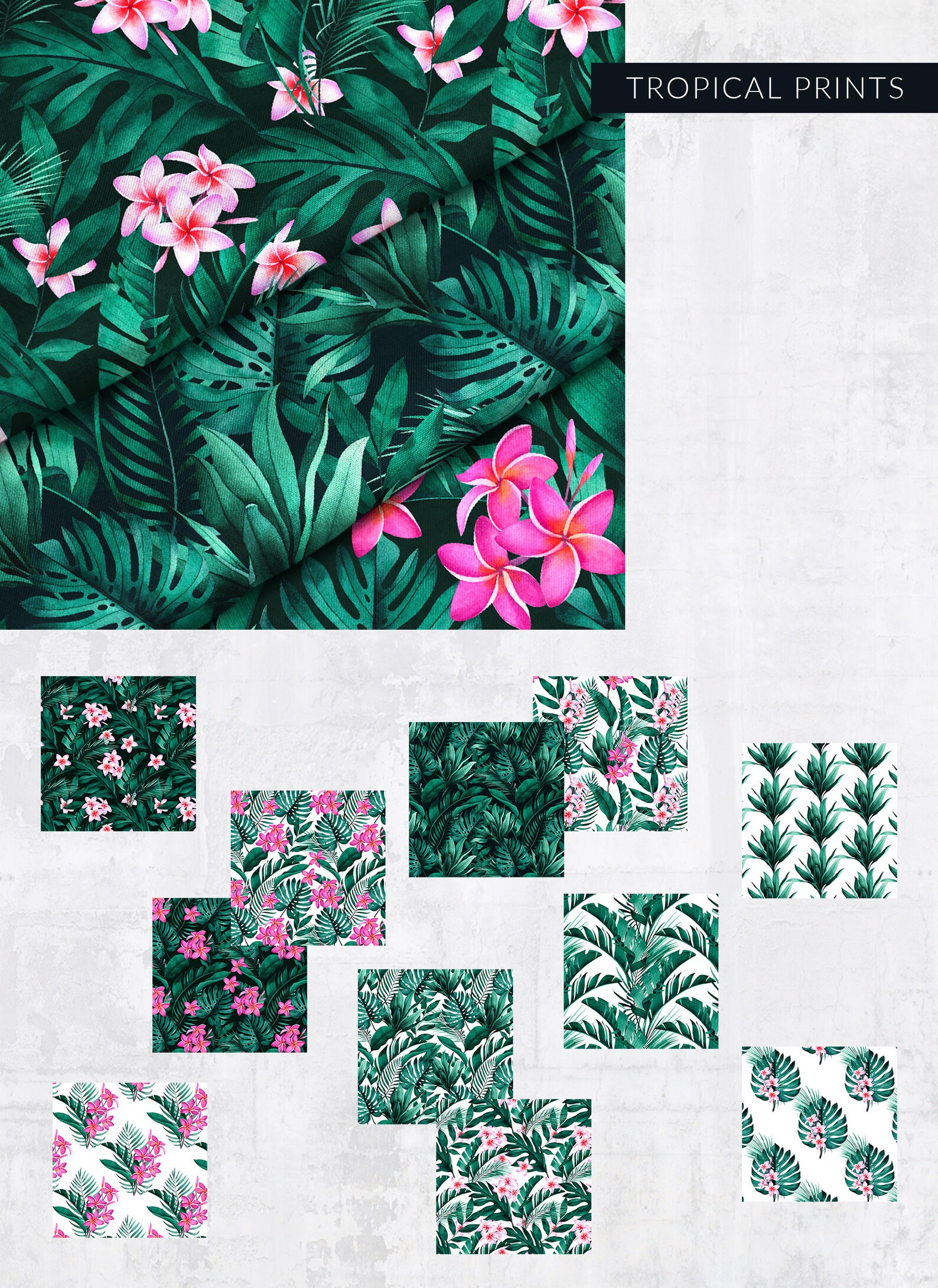 Watercolor Tropical Plants and Flowers Clipart. Exotic Leaves | Etsy