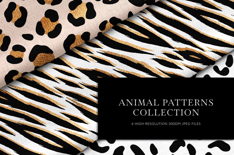Leopard and Zebra Digital Paper. Animal Print JPG. Leopard - Etsy