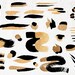 Black and Gold Brushstrokes Clipart. Animal Pattern Clipart. - Etsy