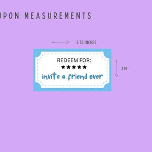 Printable Kids Reward Coupon Book: Editable Birthday Gift (digital ...