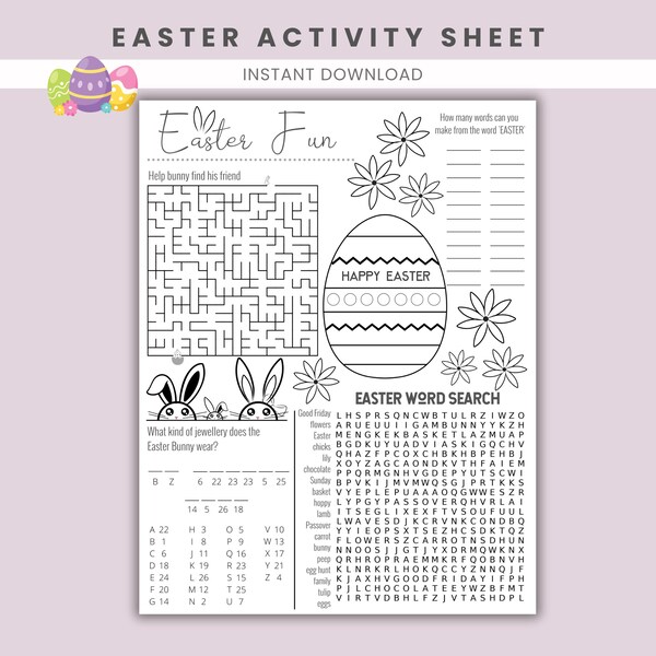 Activity Sheets - Etsy