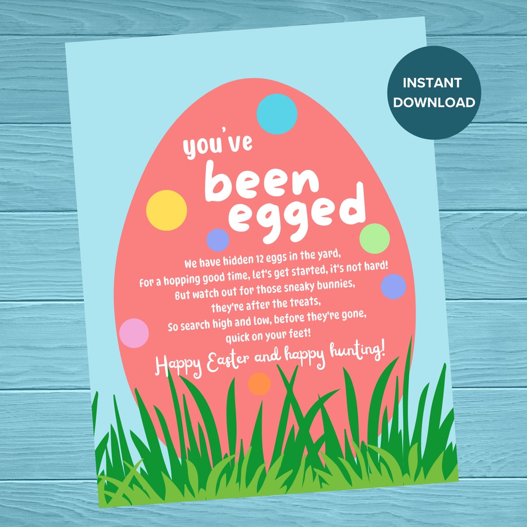 You've Been Egged Easter Game easter Egg Hunt Activity Easter Printable ...