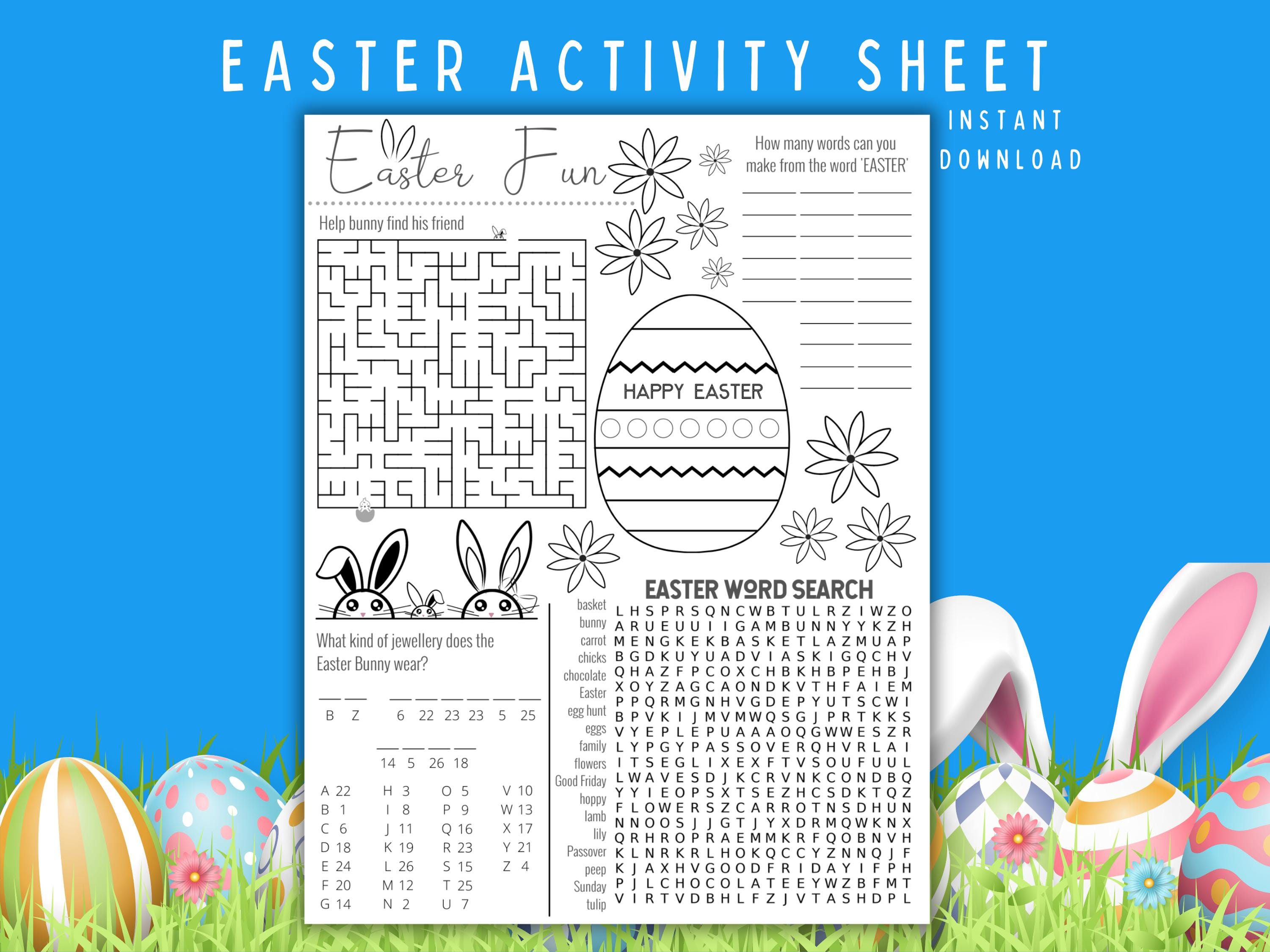 Easter Activity Pages Religious Easter Activity Pages ConservaMom