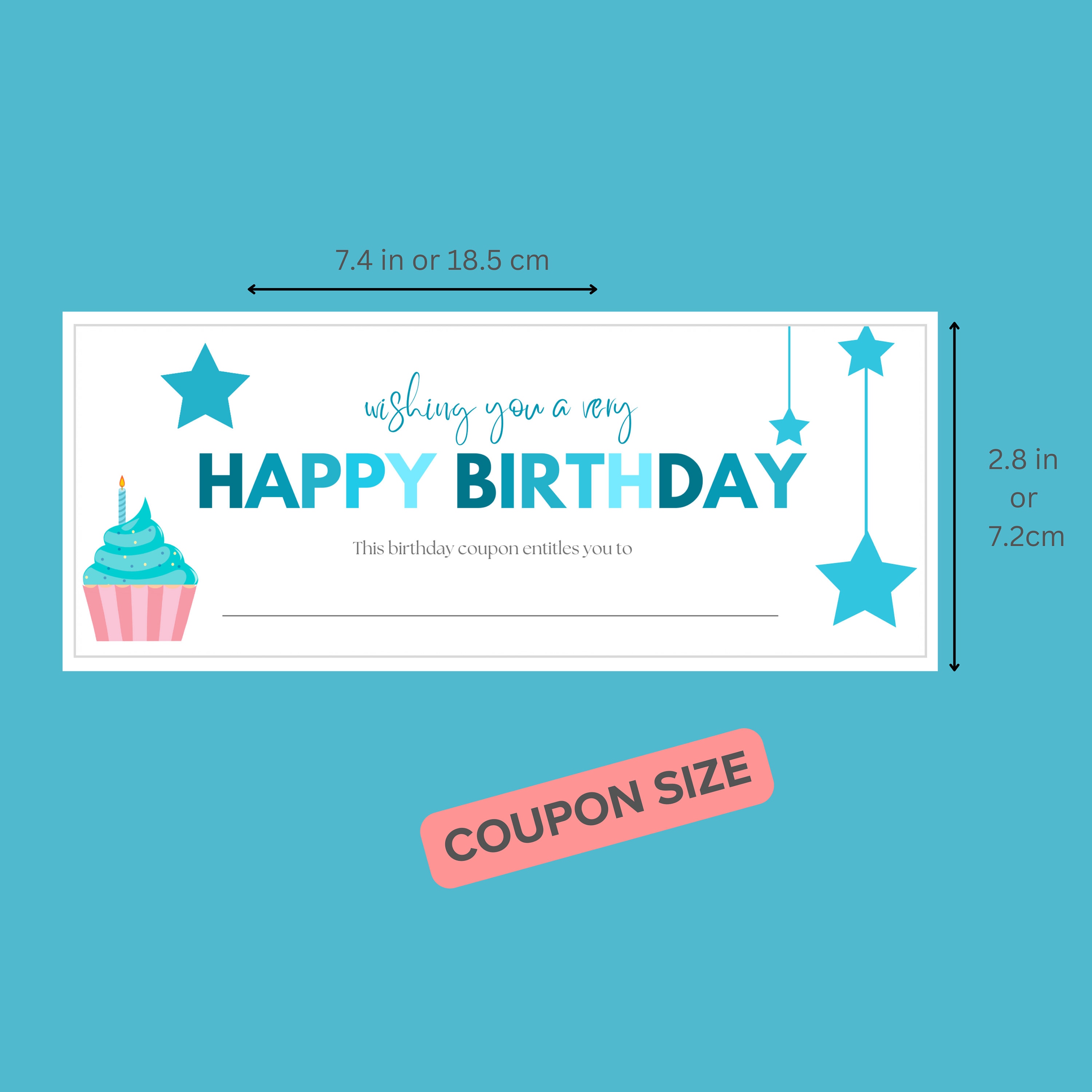Birthday Gift, Happy Birthday Coupon, Printable Coupon, Birthday ...