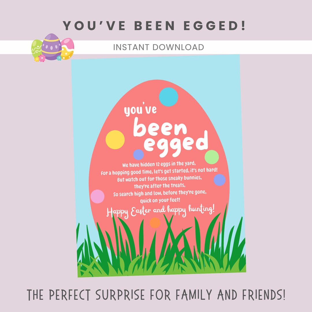 You've Been Egged Easter Game | |easter Egg Hunt Activity | Easter ...