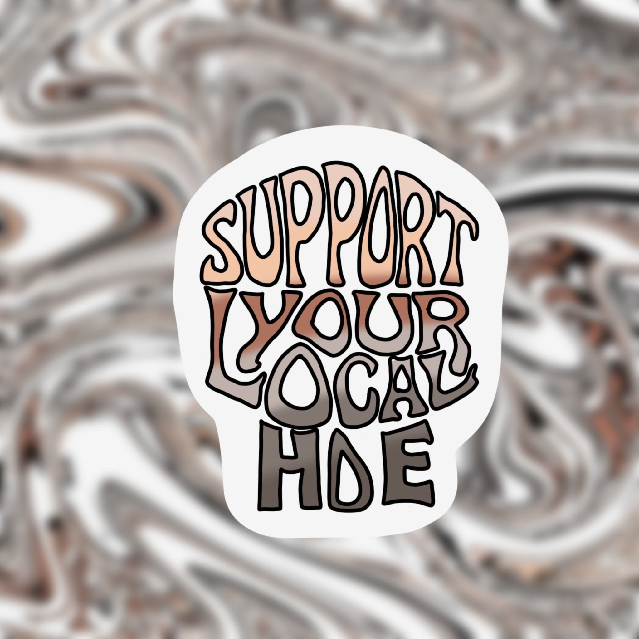 Support your local hoe sticker - Etsy