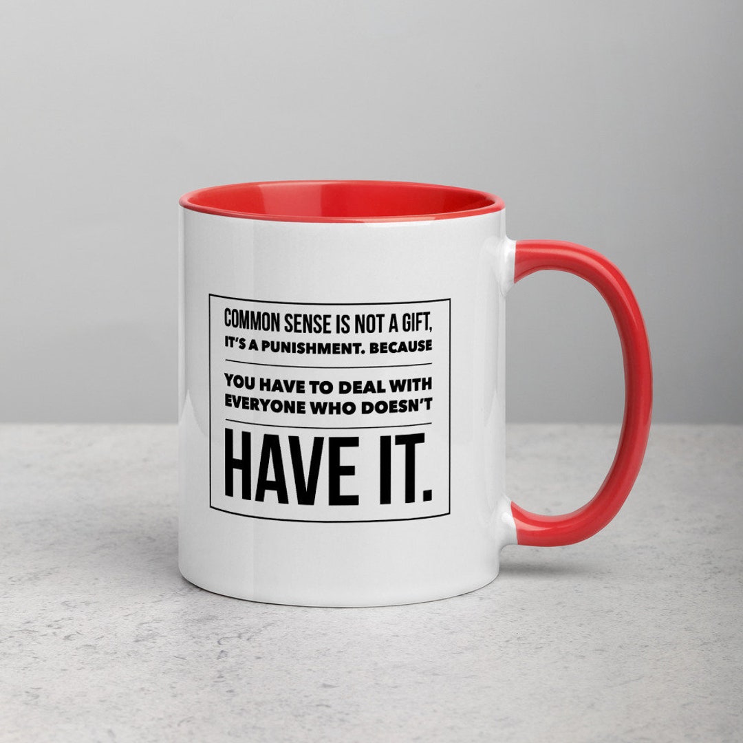 MUG WITH QUOTE Philosopher Tea Mug Black White Mug Gift for Philosopher ...