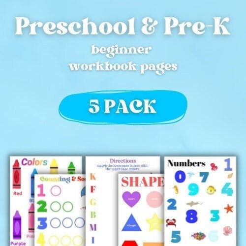 Preschool/pre-k Learning Work Pages - Homeschool - Pre-kindergarten ...