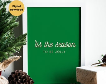 Festive Christmas Holiday Tis the Season to Be Jolly - Etsy
