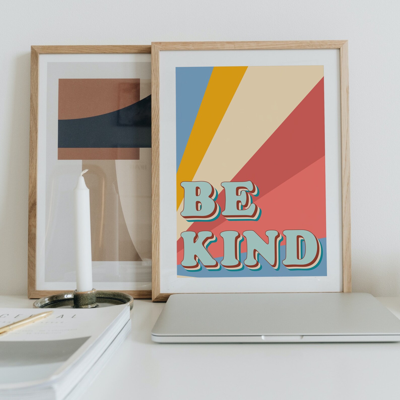 Be Kind Retro Poster Digital Download // Being Kind is Cool, Kindness ...