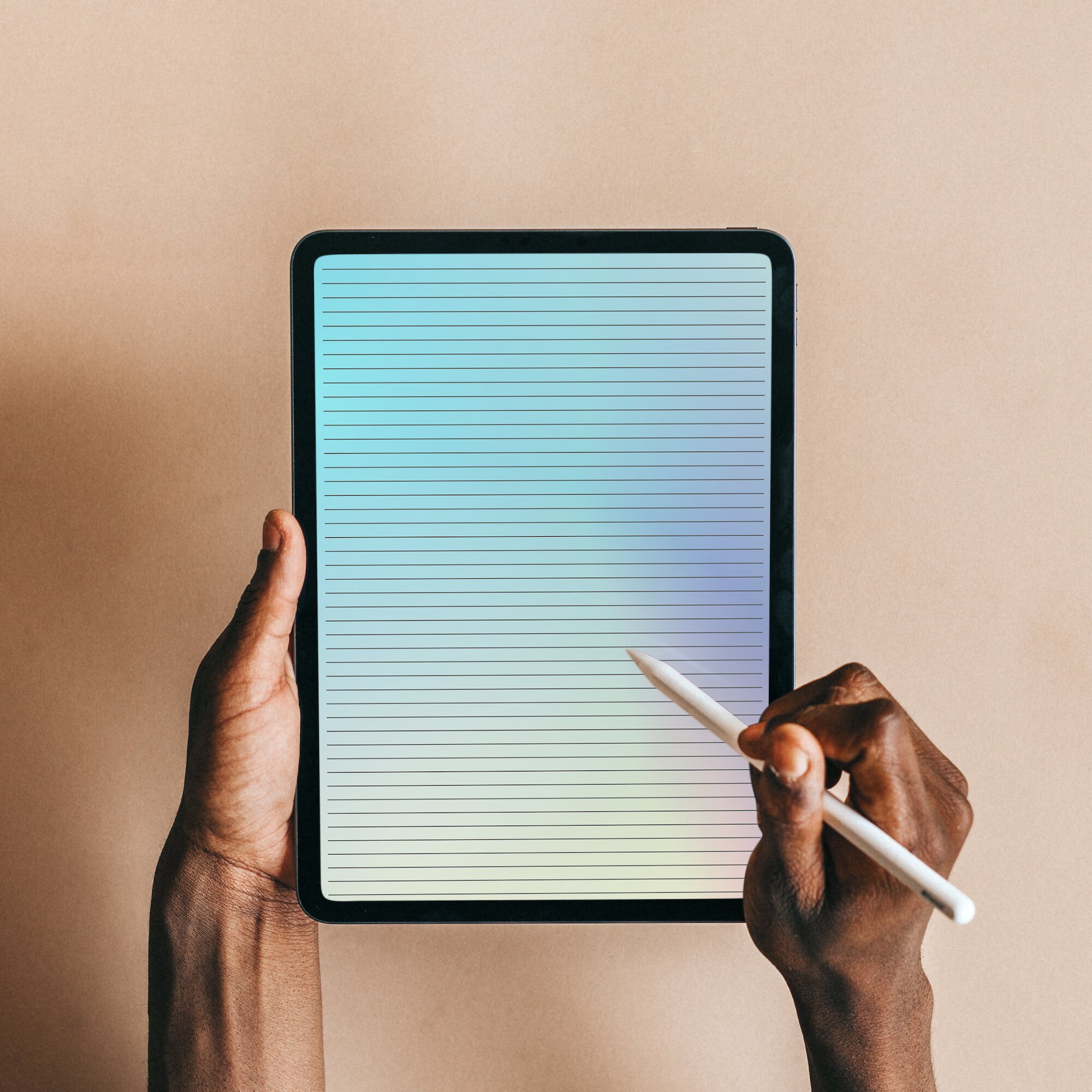 Gradient Lined Paper Digital Download // Goodnotes Lined Paper ...