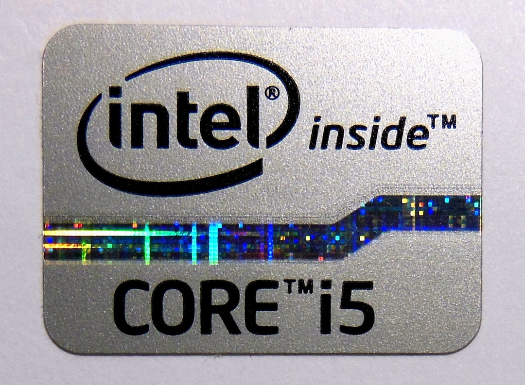 Intel Core i5 Inside Sticker Silver Edition 15,5 x 21mm [704] - Etsy Italia