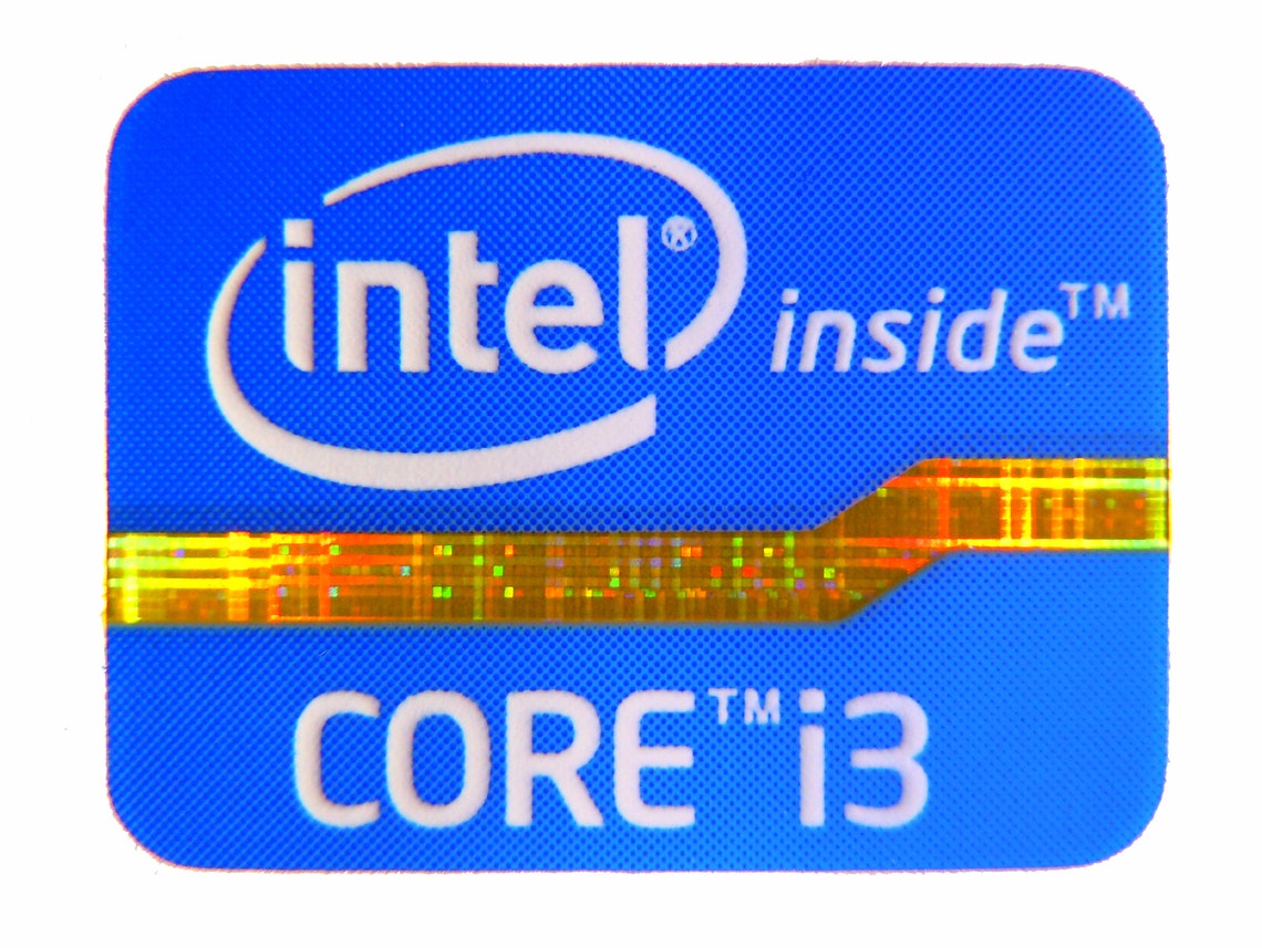 Intel Core I3 Inside Sticker 18 X 24.5mm [317] - Etsy