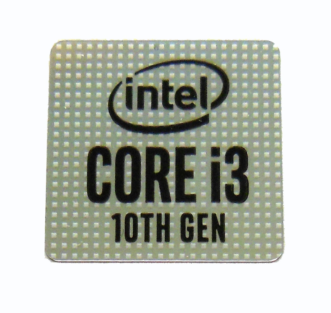Intel Core I3 10th Gen Sticker 18 X 18mm / 11/16" X 11/16" [1054] - Etsy