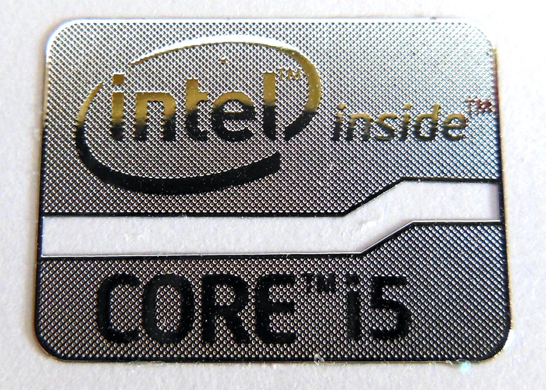 Intel Core I5 Inside Metal Sticker 15.5 X 21mm / 5/8" X 13/16" [903] - Etsy