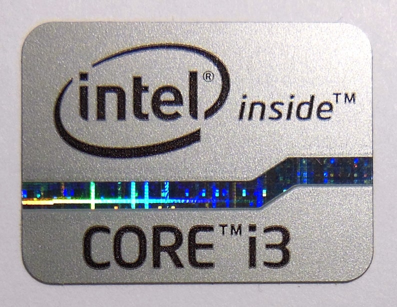 Intel Core I3 Inside Sticker Silver Edition 15.5 X 21mm 5/8