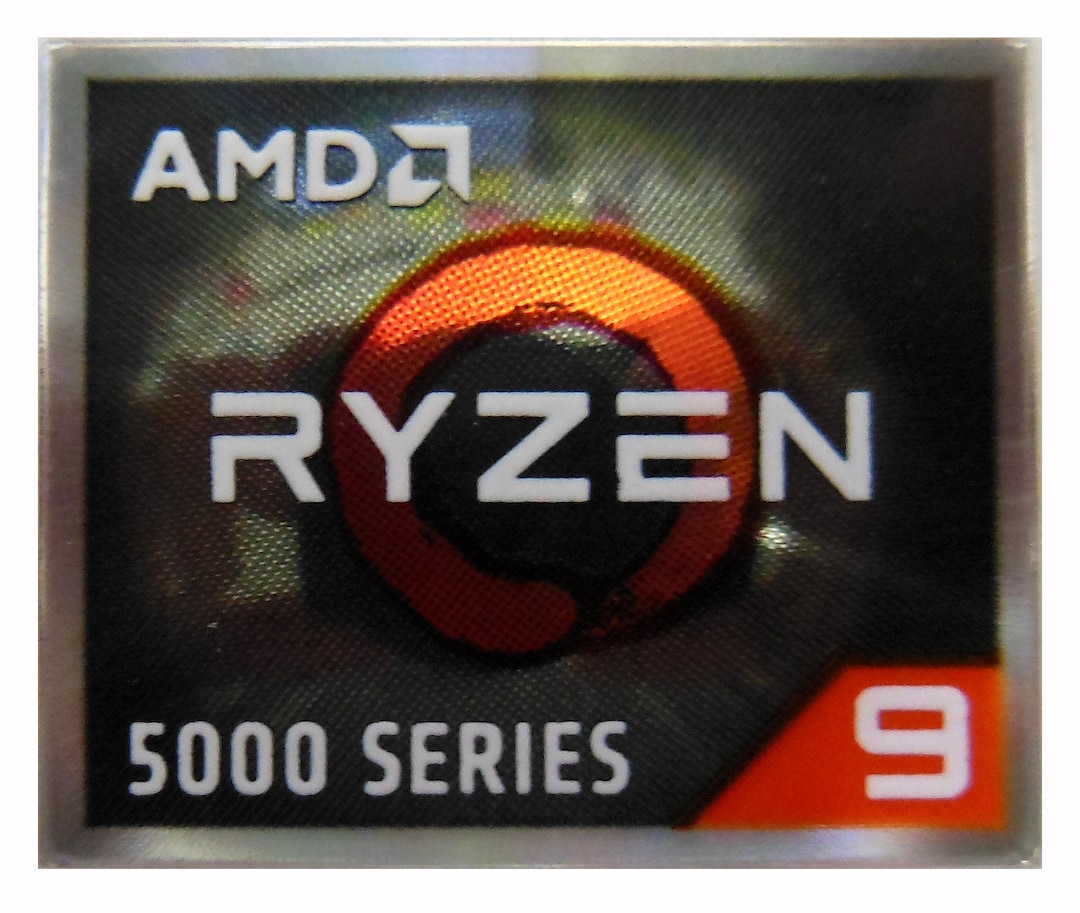 Buy AMD RYZEN 9 5000 Series Sticker 17 X 20mm / 11/16" X 13/16" [1150 ...