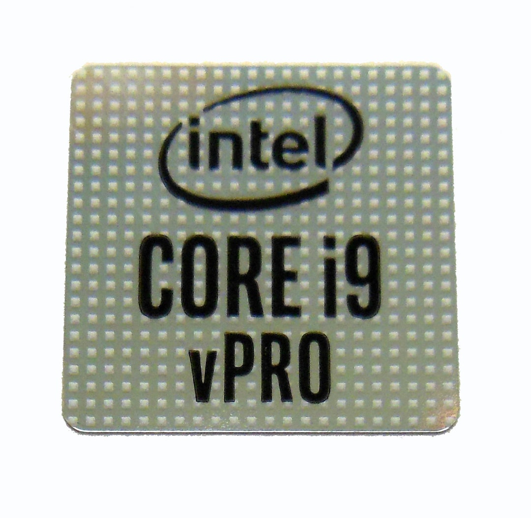 Intel Core I9 Vpro 10th Gen Sticker 18 X 18mm / 11/16" X 11/16" [1055 ...