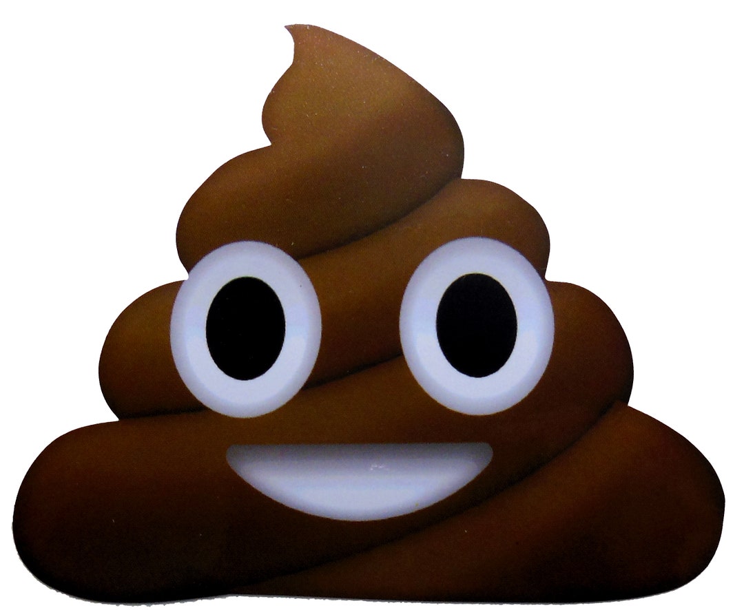 VATH Original POOP Emoji Sticker 90mm(w) X 80mm(h) / 3"(w) X 23/8"(h ...