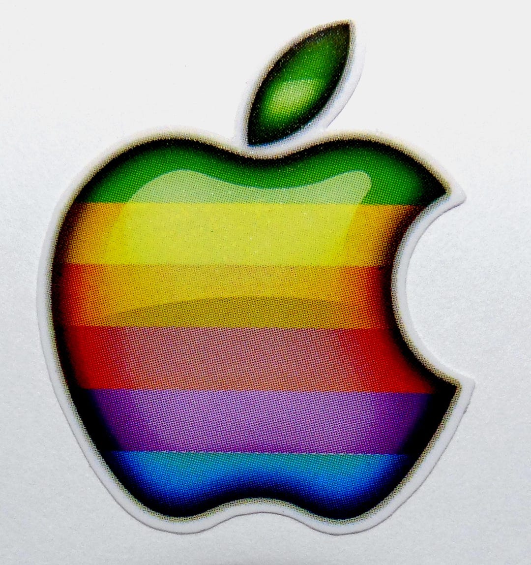 Rainbow Apple Sticker 26 X 31mm / 1 1/16" X 1 1/4" [631] - Etsy