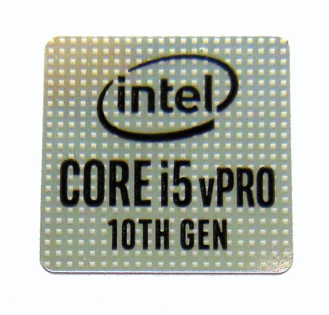 Intel Core I5 Vpro 10th Gen Sticker 18 X 18mm / 11/16" X 11/16" [1065 ...