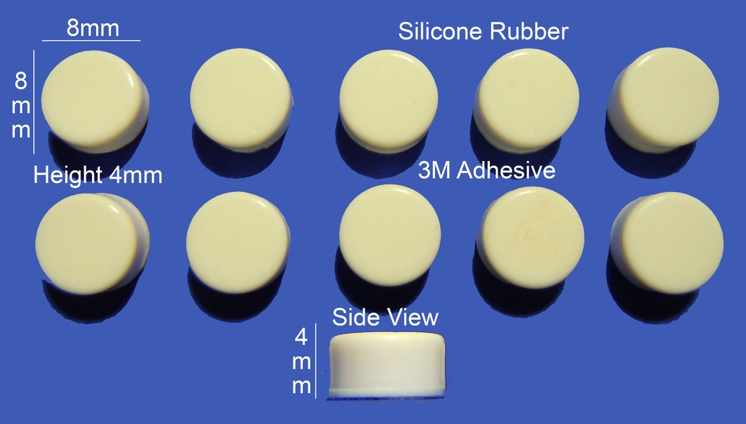 VATH Self Adhesive Silicone Rubber Feet 8mm(l) X 4mm(h) 10pcs [RB136 ...