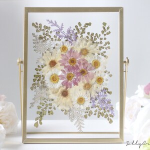 Pressed Wild Flower Frame, Pressed Flower Art Floating Frame, Herbarium ...