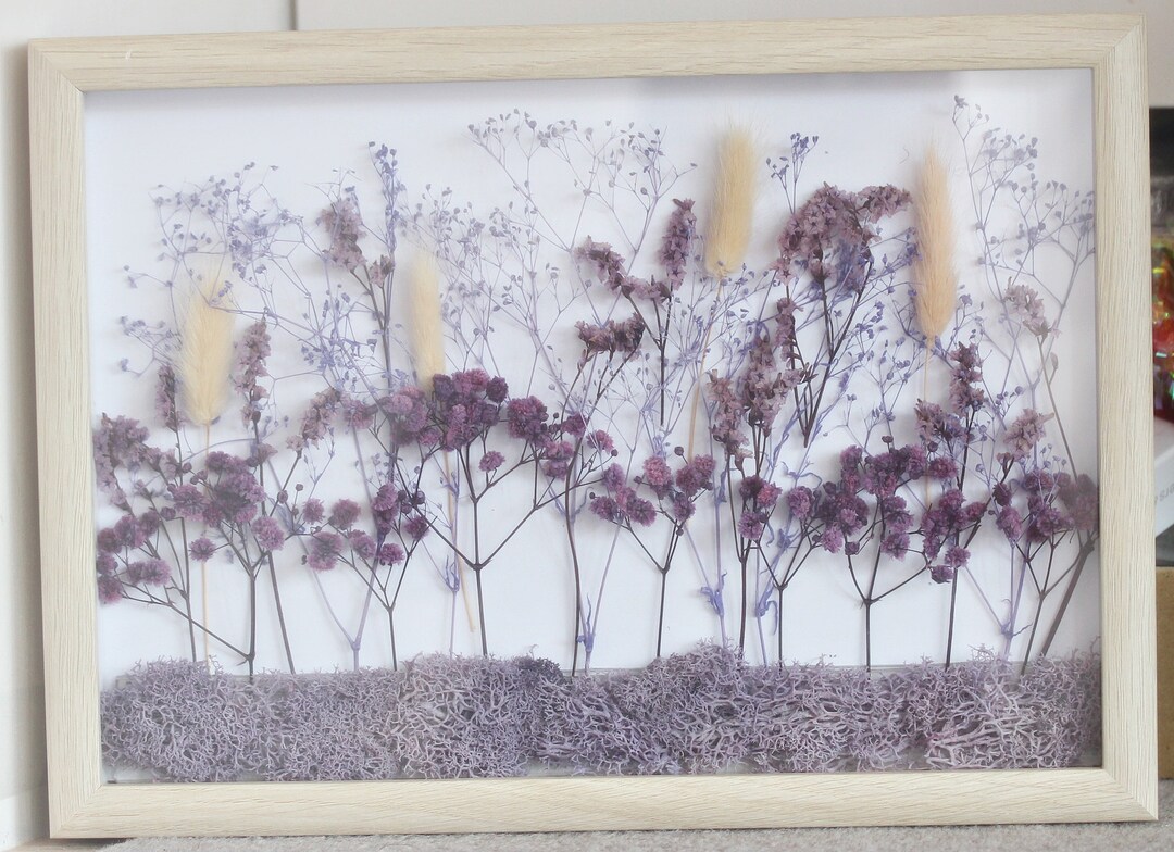 Real Dried Natural Flower Frame, Wall Frame, Gift for Natural Lover ...