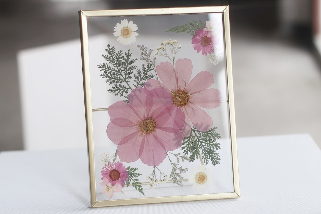 Pressed Flower Frame, Botanical Art Frame, Pressed Dried Flower Frame ...