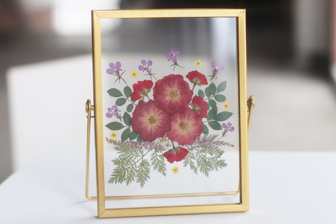 Pressed Flower Frame, Botanical Art Frame, Pressed Dried Flower Frame ...