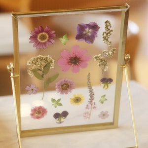 Pressed Flower Frame, Botanical Art Frame, Pressed Dried Flower Frame ...