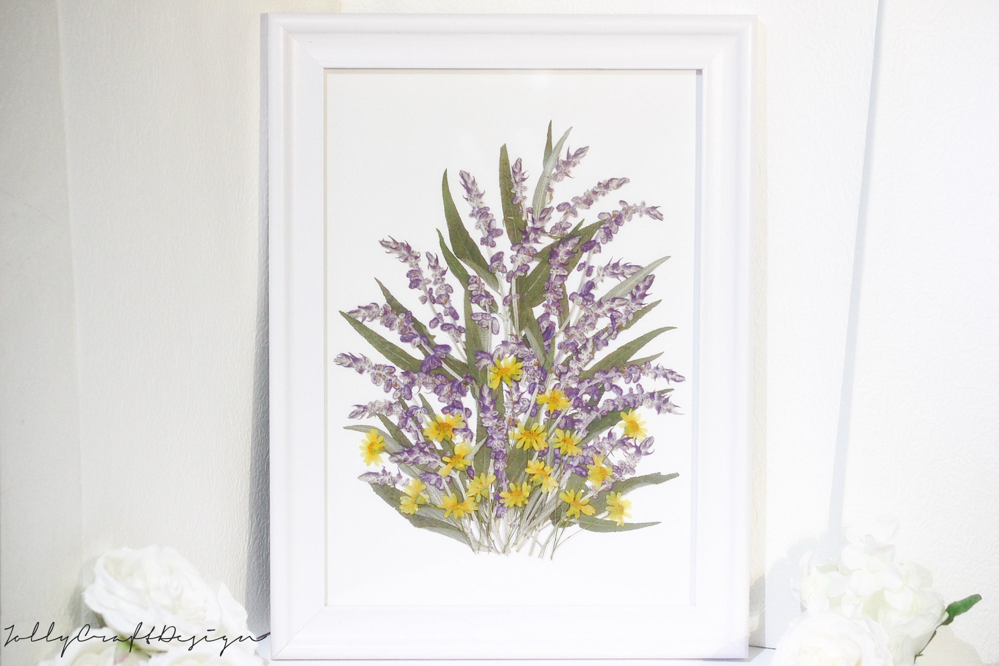 Herbarium Pressed Flower Hanging Frame Nature Dried Flower Etsy