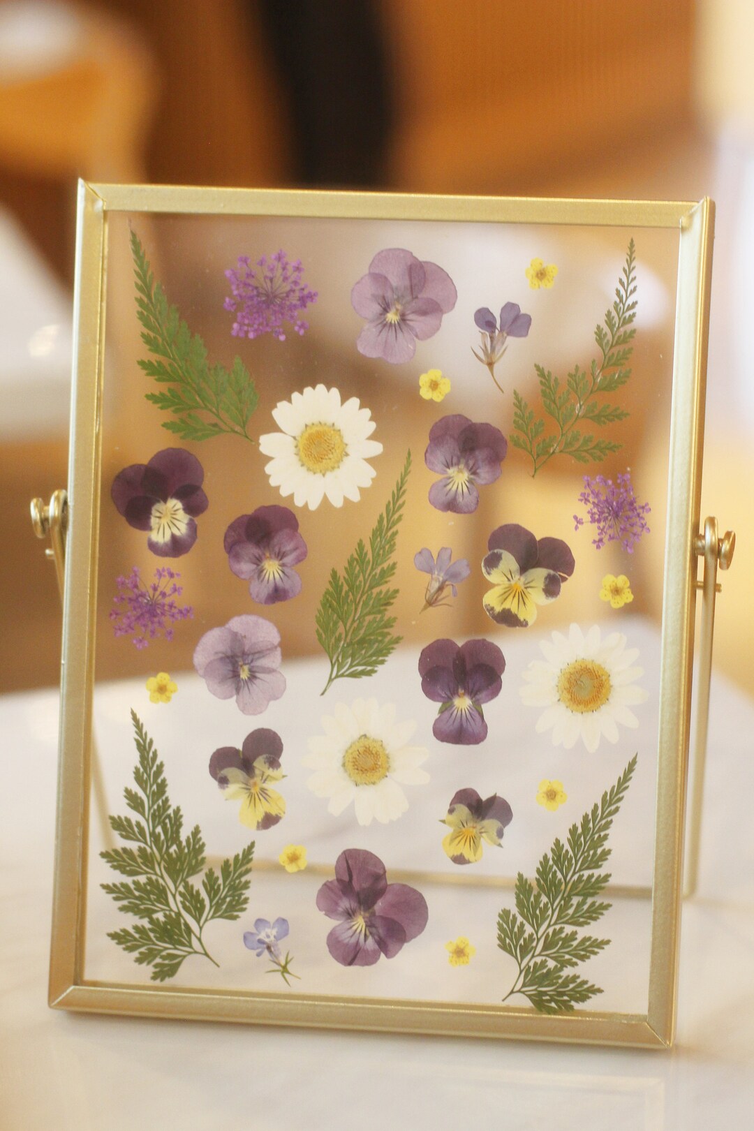 Pressed Flower Frame, Botanical Art Frame, Pressed Dried Flower Frame ...