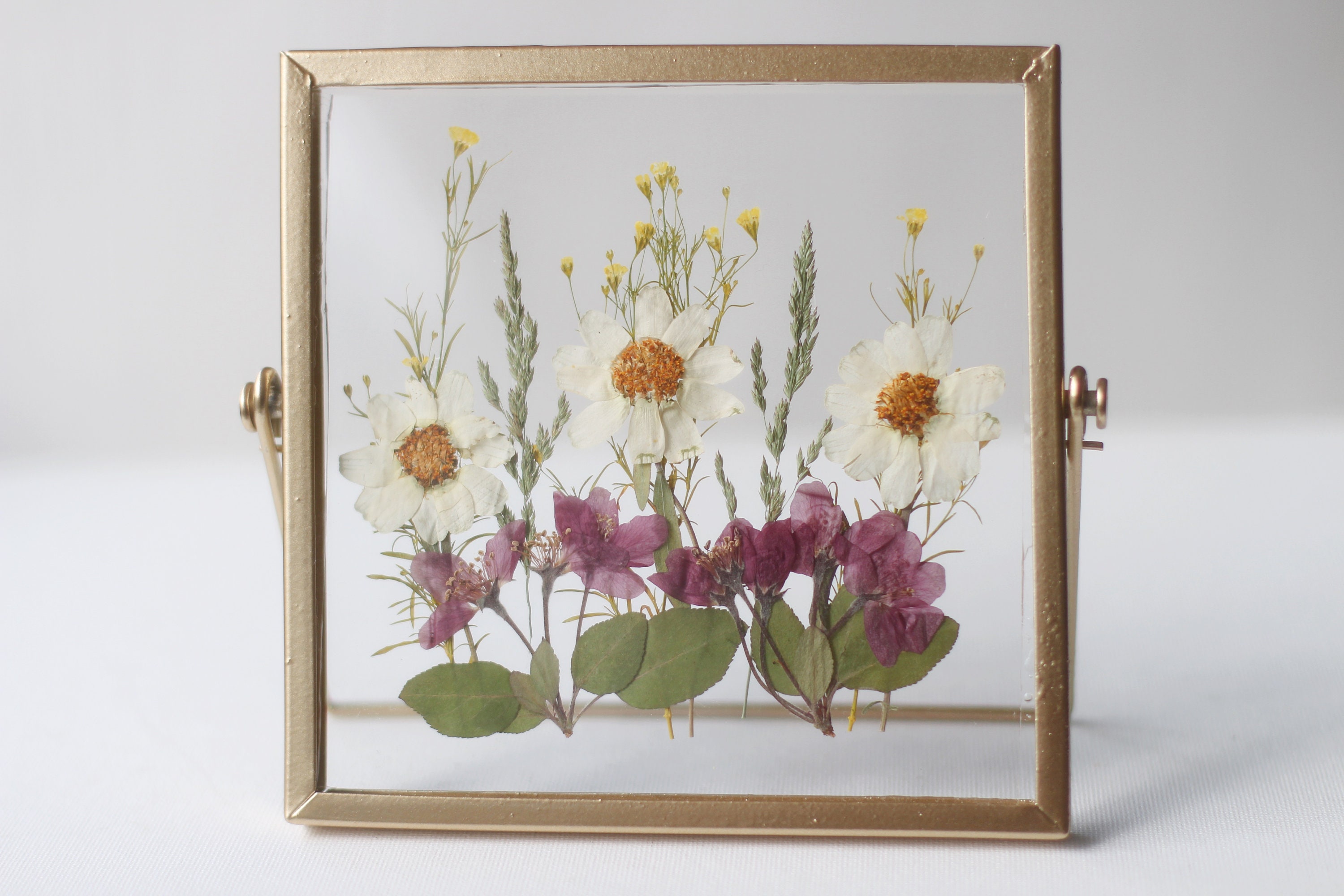 Pressed Flower Frame, Botanical Art Frame, Pressed Dried Flower Frame ...