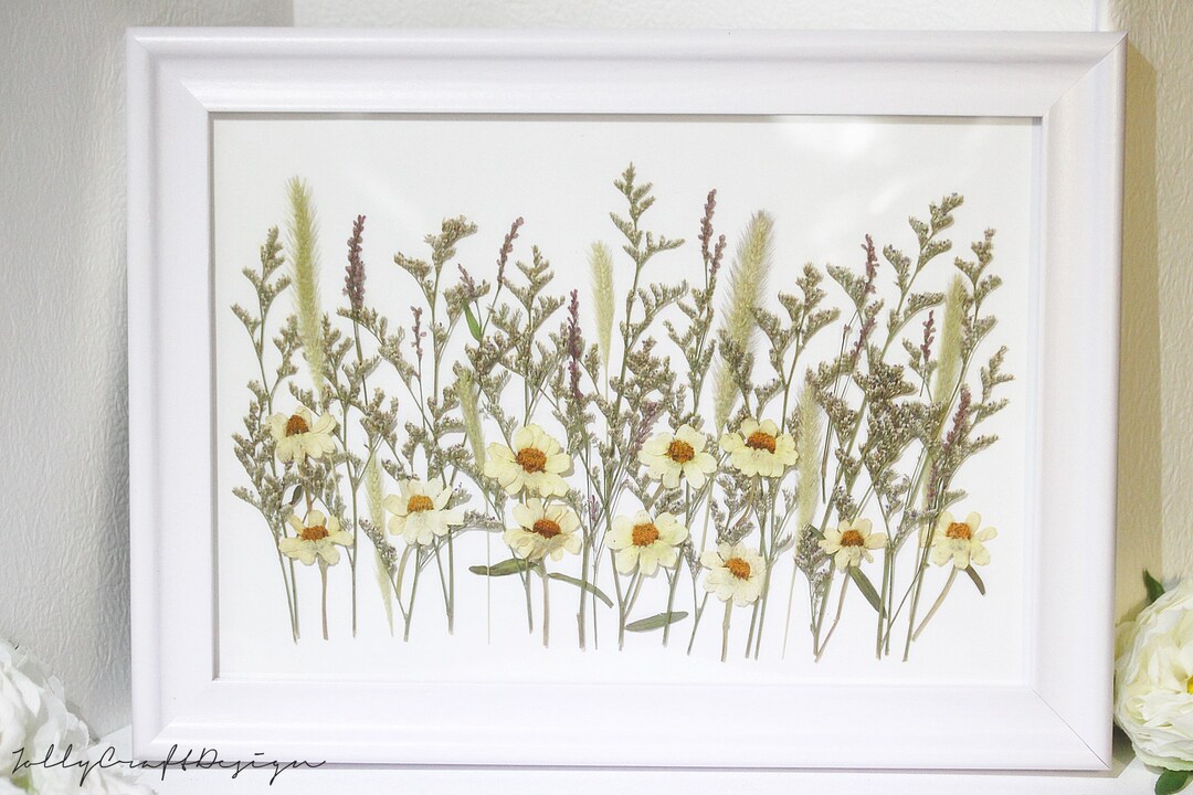 Herbarium Pressed Flower Hanging Frame Nature Dried Flower Etsy