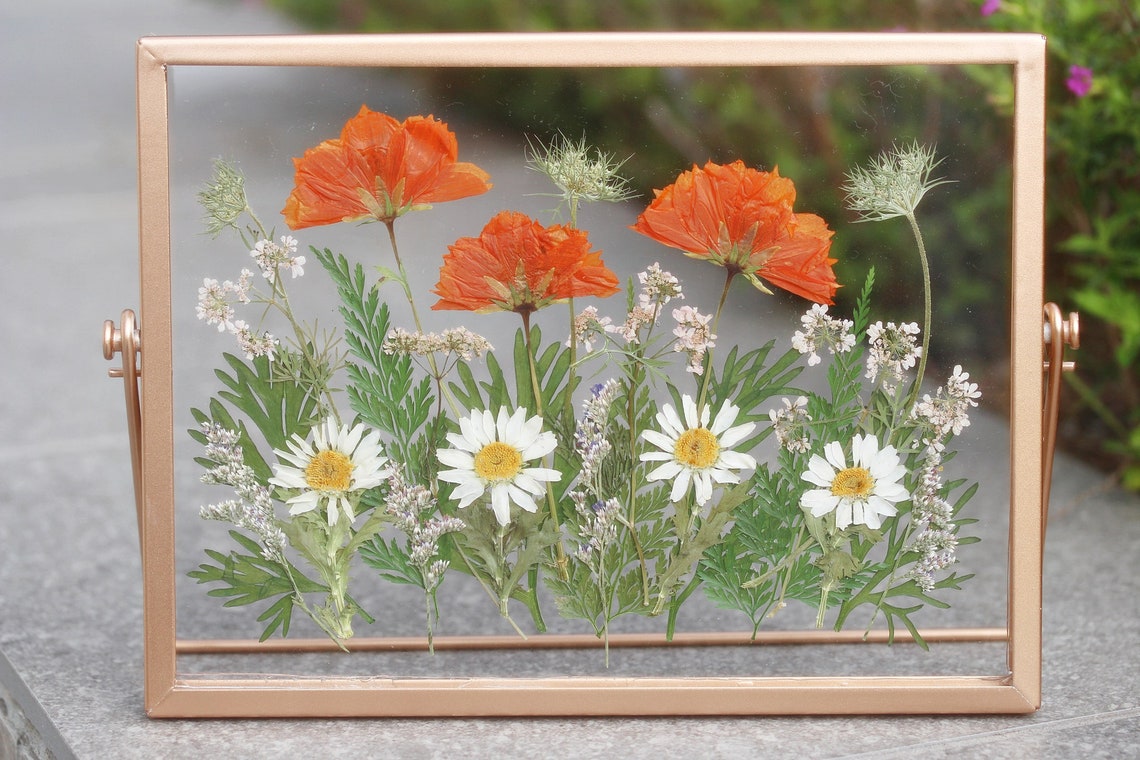Pressed Flower Frame Rose Gold Natural Pressed Flower Frame - Etsy