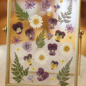 Pressed Flower Frame, Botanical Art Frame, Pressed Dried Flower Frame ...