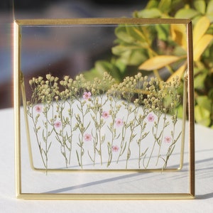 Natural Pressed Dried Flowers Hanging / Standing Frame, Pressed Flower ...